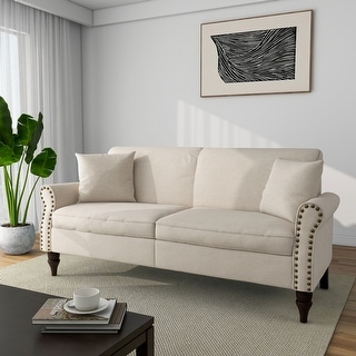 73" Sofa with Nailhead Trim Rolled Arms - Bed Bath & Beyond - 40332384