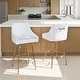26" Fixed-Height Counter Stool with Swivel in Faux Leather - Bed Bath ...