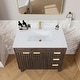 Palos Bath Vanity with Grain Composite Stone Top without Mirror - Bed ...
