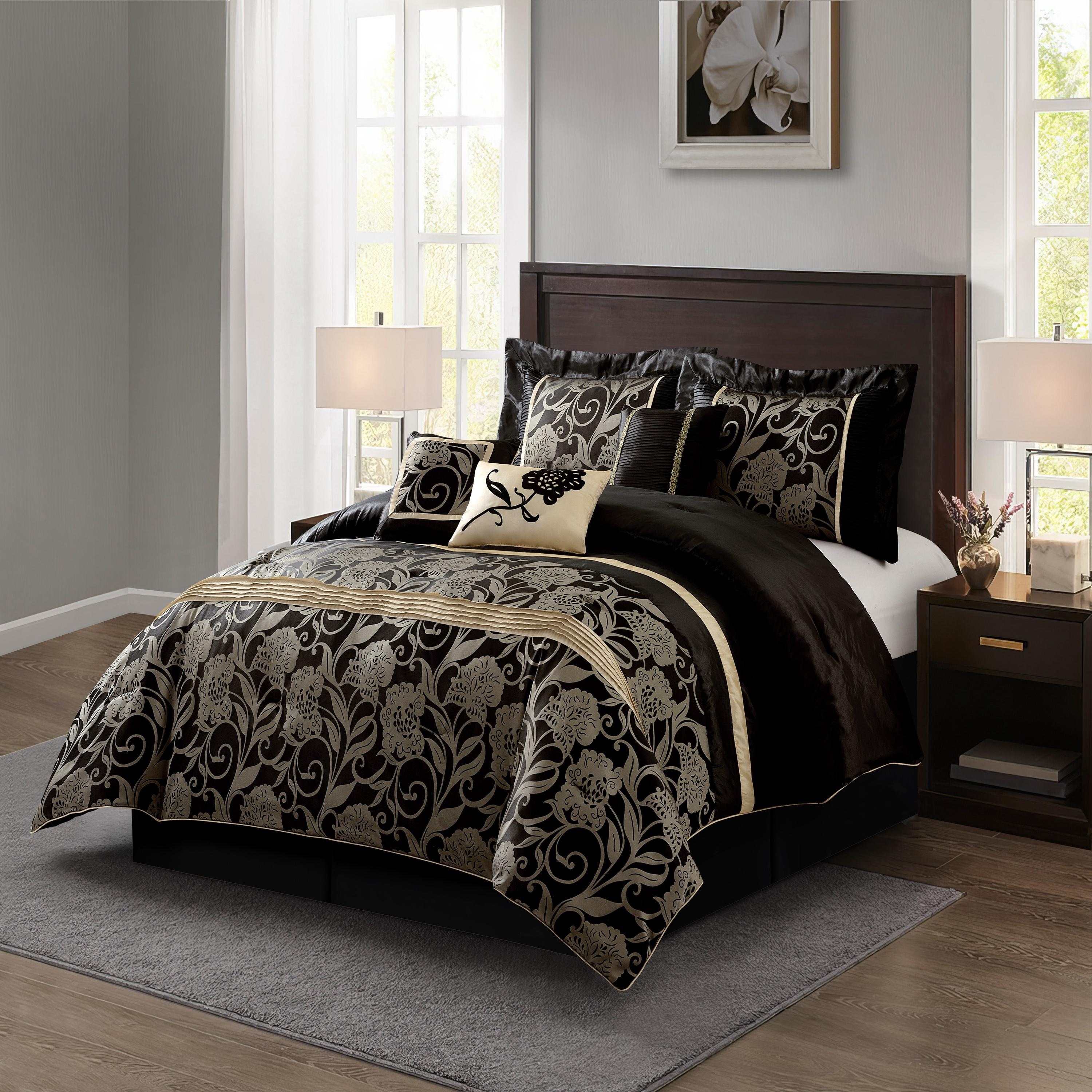 Black and silver comforter set store