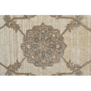 4' X 6' Tan Ivory And Brown Power Loom Area Rug - 3'6" - Bed Bath ...