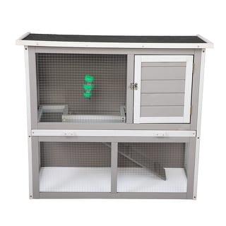 Wooden Rabbits Hutch with Pull Out Tray - Bed Bath & Beyond - 38168753