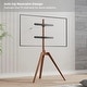 Adjustable Wood TV Easel Stand for 45-65" Screens with Cable Management ...