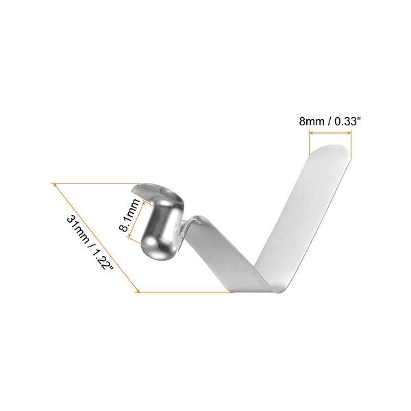 10x Single Button V-Shaped Paddle Snap Spring Clips for Tent Umbrella ...