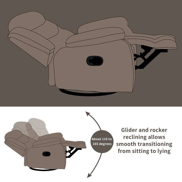 Big Size Comfortable Wrapped Upholstered Recliner with Rocker and ...