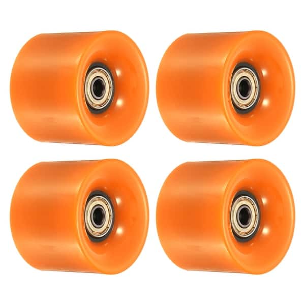 60mm Longboard Wheels with Bearings Skateboard Wheel 80A, Orange Golden ...