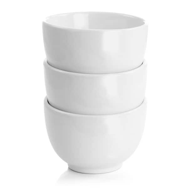 Gibson Elite Gracious Dining 4Pc Ceramic Tidbit Bowl Set White - 4 Inch ...