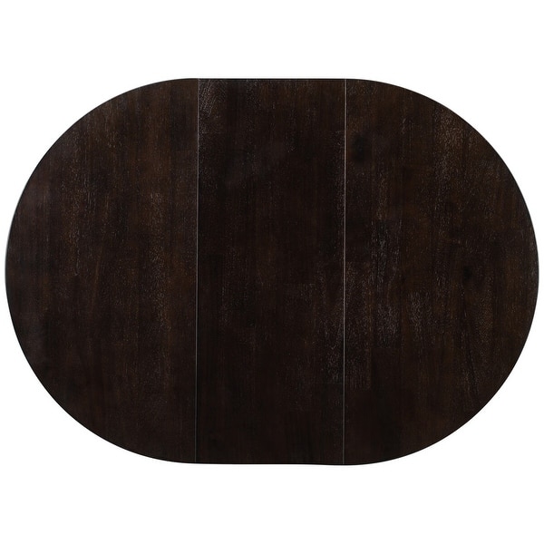 Merax Farmhouse Round Extendable Dining Table - On Sale - Bed Bath ...