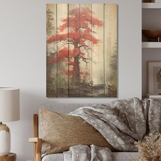 Designart "Forest Redwood Tree Charm" Tree Redwood Wood Wall Decor ...