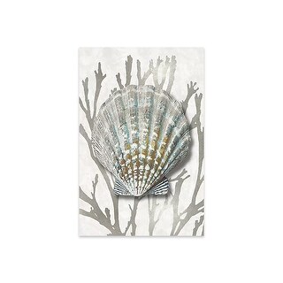 Shell Coral Silver IV Print On Acrylic Glass by Caroline Kelly - Bed ...