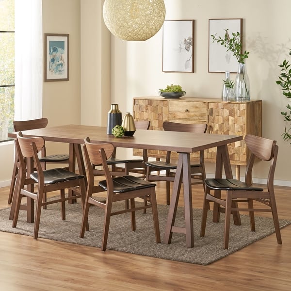 Anise Mid-Century Modern 7 Piece Dining Set with A-Frame Table by ...