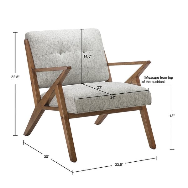 INK IVY Rocket Upholstered Arm Chair with Angled Wood Frame - Bed Bath ...
