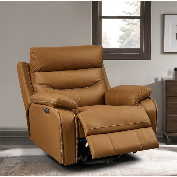 Dual Okin Motor Rocking Swivel Power Recliner with Infinite Position ...
