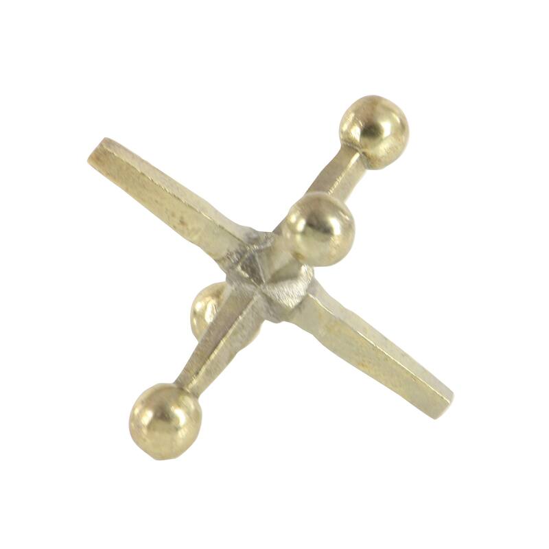 Stylish Aluminum Metal Jack Sculpture (Set of 2) - Gold or Silver ...