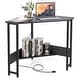 Corner Computer Desk Triangle Desk Workstation w Storage Shelf - Bed ...