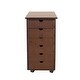 Solid Bamboo Frame 6 Drawer Rolling Storage Cart - Bed Bath & Beyond ...