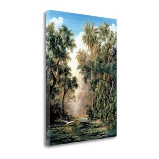 24" Tropical Green River Print on Gallery Wrap Canvas Wall Art - Bed ...