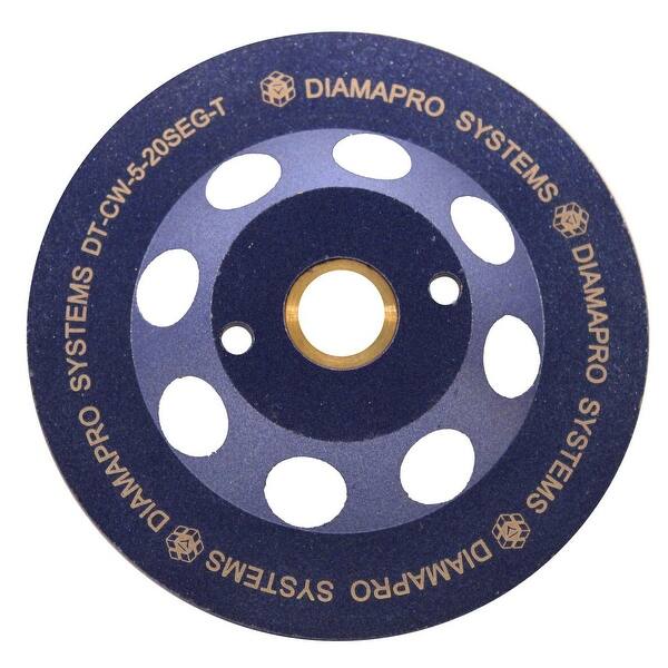 DiamaPro Systems Threaded 5 Inch 20 Segment Turbo Concrete Grinding Cup ...
