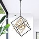 Triplix 3-light Goldtone/Matte Black Nested Cube Chandelier - Bed Bath ...