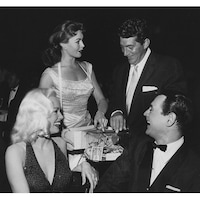 Dean Martin Ray Anthony Barbara Darrow and Mamie Van Doren at a charity ...