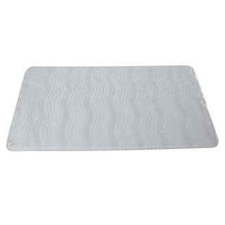 Bath Bliss Non-Slip Textured Grass PVC Bath Mat in Clear - Bed Bath ...