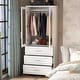 74.8"H Modular Armoire&Wardrobe Storage Closet Cabinet Organizer White ...