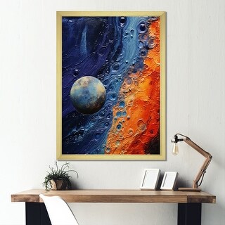 Designart "Mysterious Solar System Dream I" Our Solar System Framed ...
