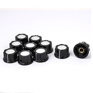 10 Pcs 6mm Hole Diameter Round Shape Potentiometer Knob Cover Cap - Bed ...