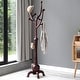 Tree-branch Rubberwood Freestanding Coat Rack with 8 Hooks - 24.5"W x ...