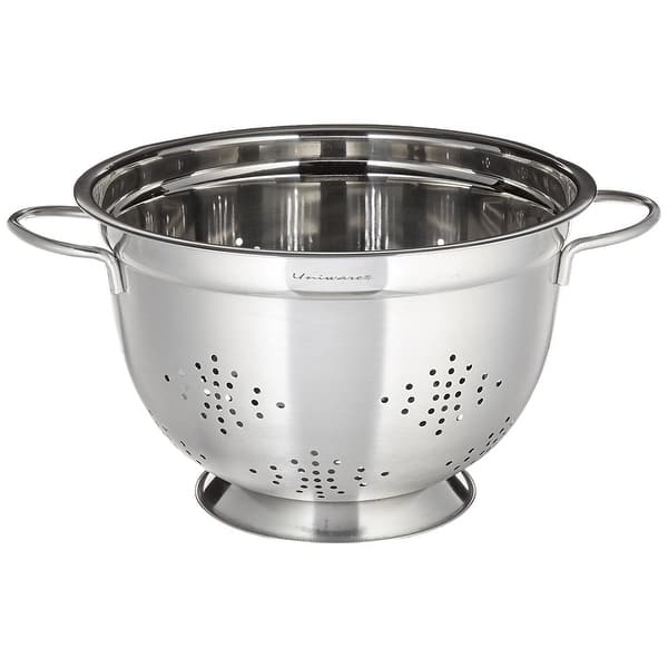 8 Quart Stainless Steel Pasta Strainer Colander in Silver - Bed Bath ...
