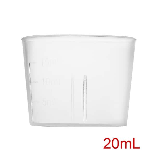 50pcs Transparent Measuring Cup Lab PP Plastic Graduated Beaker 15ml ...
