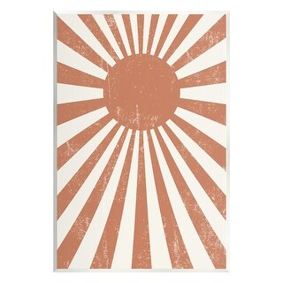 Stupell Vintage Striped Sun Rays Beaming Weathered Design Wood Wall Art ...