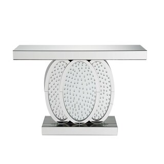 Clear Glass and Faux Crystal Console Table - Bed Bath & Beyond - 39659574