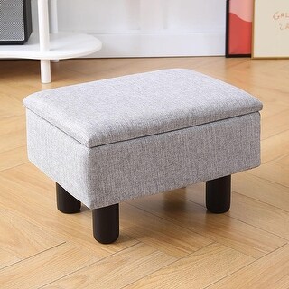 Small Foot Stool Rectangular Footrest - Grey - Bed Bath & Beyond - 40110617