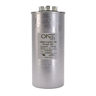 ONE Power 70/7.5-MFD, 370V or 440V Dual Run A/C Capacitor 70+7.5 uF ...