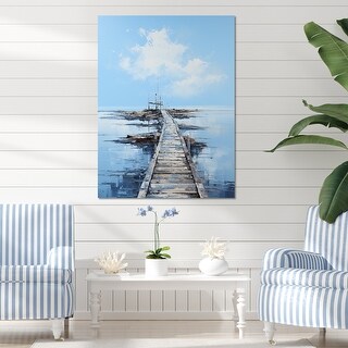 Designart "Port Maritime Solitude I" Port Landscape Wall Decor - Bed ...