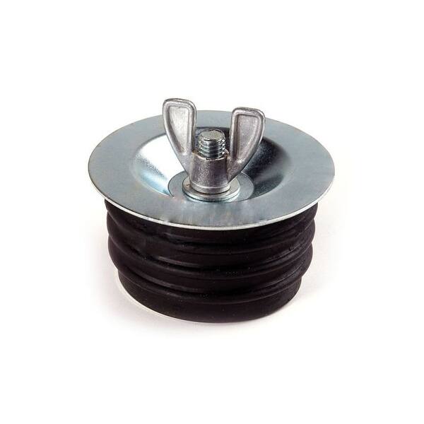 4 in. Black Round Rubber-Stainless Steel Test Plug - Bed Bath & Beyond ...