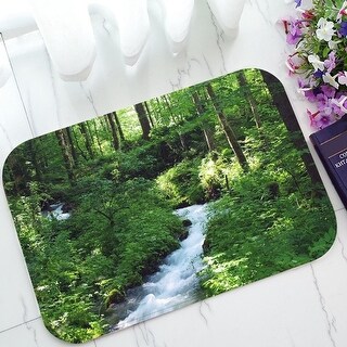 Clean Stream And Green Forest Non-Slip Doormat Indoor/Outdoor/Bathroom ...