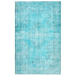 ECARPETGALLERY Hand-knotted Color Transition Aqua Wool Rug - 5'3 x 8'4 ...