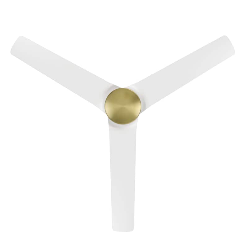 Mocha Indoor/Outdoor 3-Blade Smart Ceiling Fan 54in with Remote Control ...