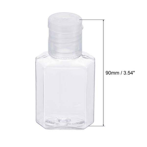 30ml Squeeze Bottles, 6Pcs Rectangle Dispensing Bottles Plastic, Clear ...