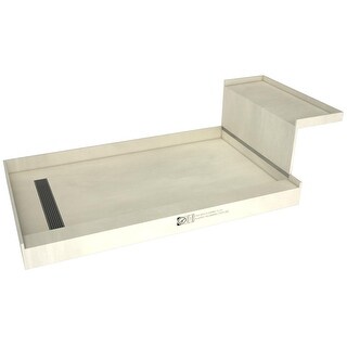 Tile Redi RT3248LRB32KIT Base'N Bench 60" x 32" Rectangular Shower ...