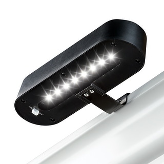 Black Solar Powered LED Lighted Gutter Light - 9.150 x 2.750 x 1.750 ...