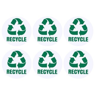 Recycle Sticker Bin Labels 5 Inch Vinyl for Trash Can, Home Office Use ...