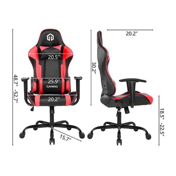 Leather Gaming Chair High Back Racing Style Gamer Chair Computer Desk ...