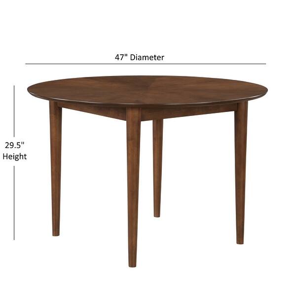 Belinda Walnut 47-inch Round Leg Dining Table by Greyson Living - Bed ...