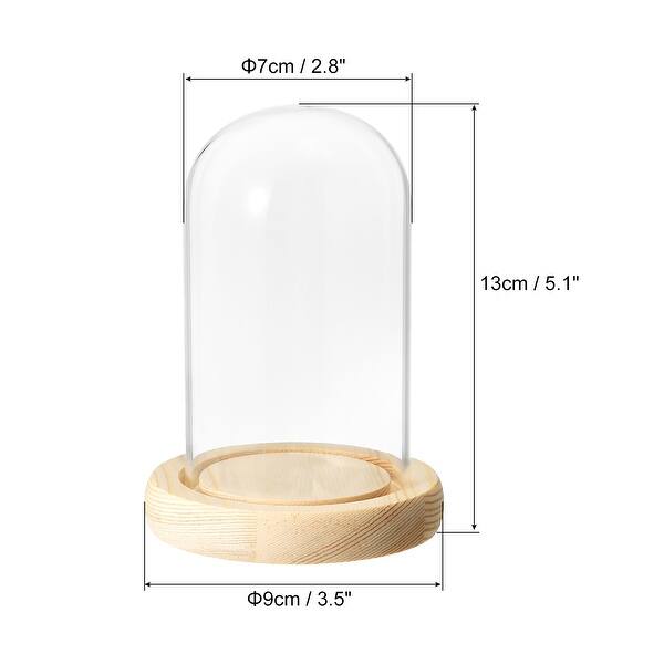 Clear Cloche Glass Dome Glass Bell Jar Display Case Centerpiece - Bed ...