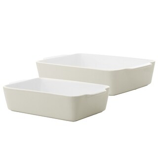 2 Piece Rectangular Stoneware Large and Medium Baker Set - Bed Bath & Beyond - 38250979