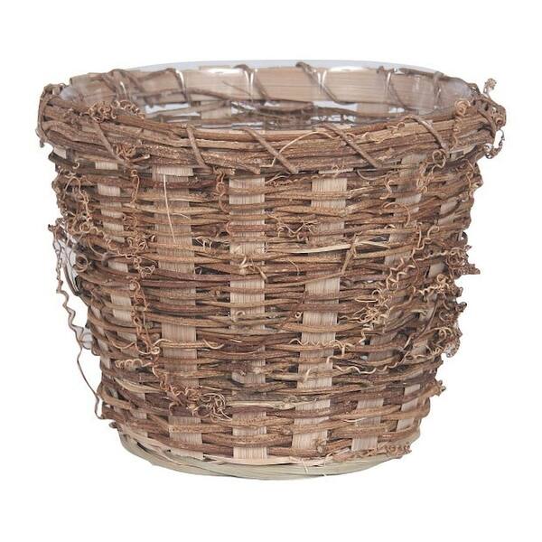 Round Vine Basket Planter - Bed Bath & Beyond - 36881965