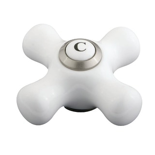 Kingston Brass KSH395.PXC Cold Porcelain Cross Handle, 3/8" X 16PT ...